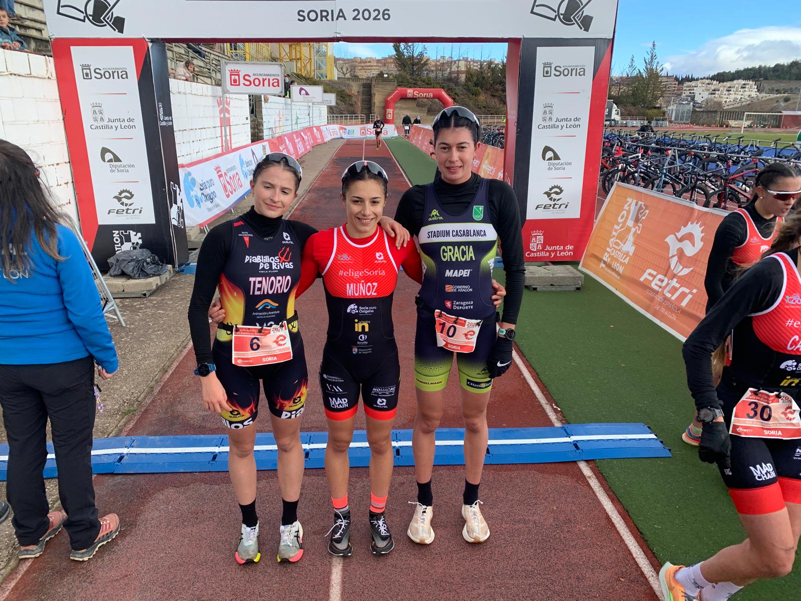 Marina Muñoz se impone con claridad en el Duatlón de Soria